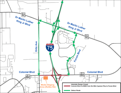 FDOT Traffic Advisory | Expect road, ramp closures as the Diverging ...